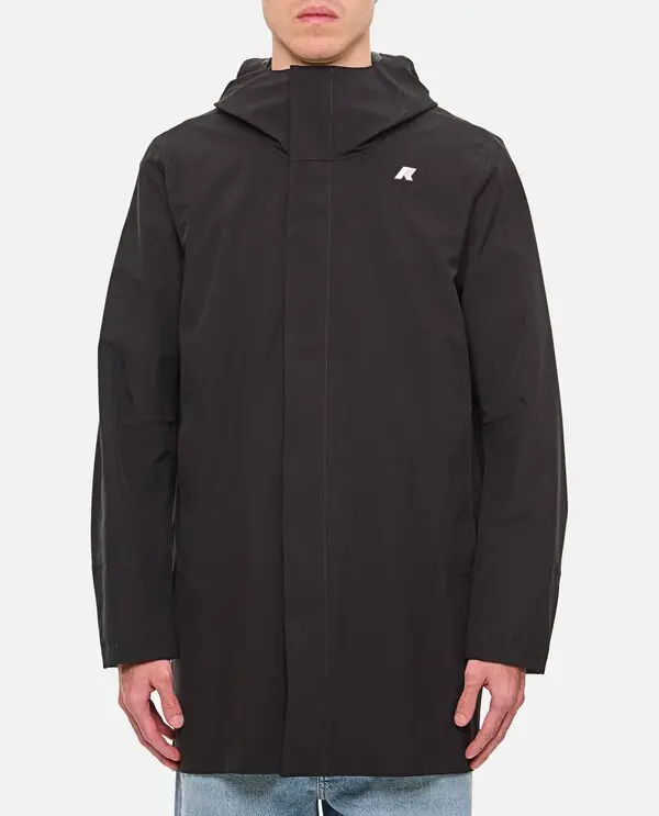 K-WAY Bonded Hooded Jacket - Black