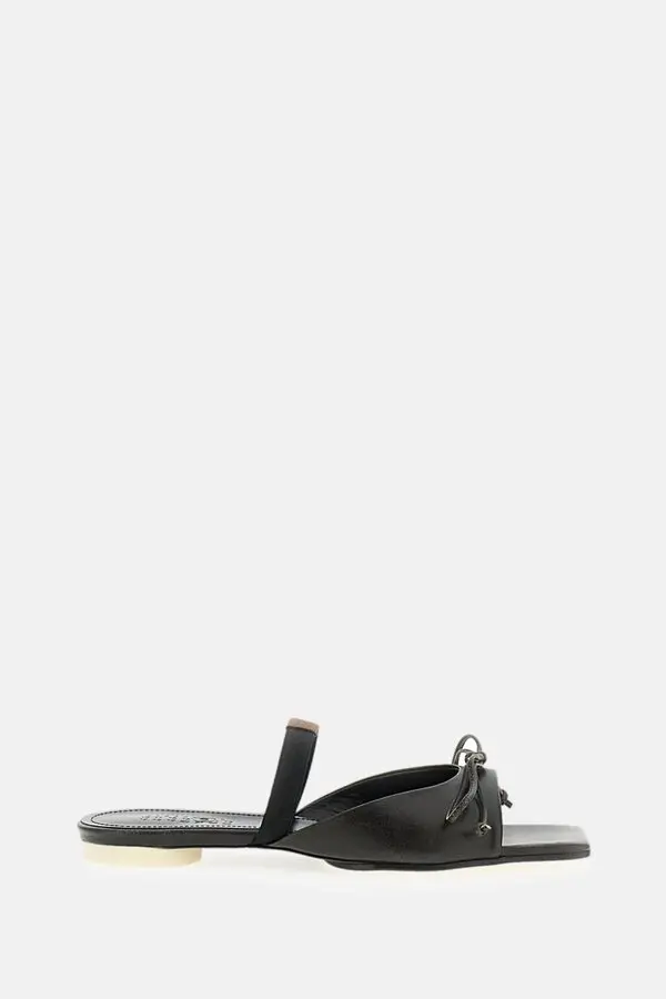 MAISON MARGIELA Slingback Sandals With Bow Detail - Nero
