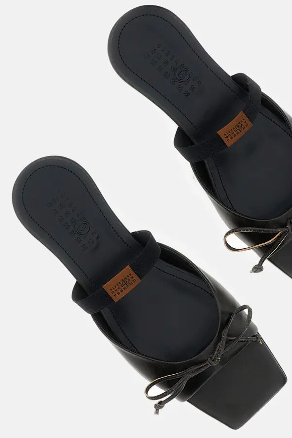 MAISON MARGIELA Sandali Slingback Con Dettaglio A Fiocco - Nero