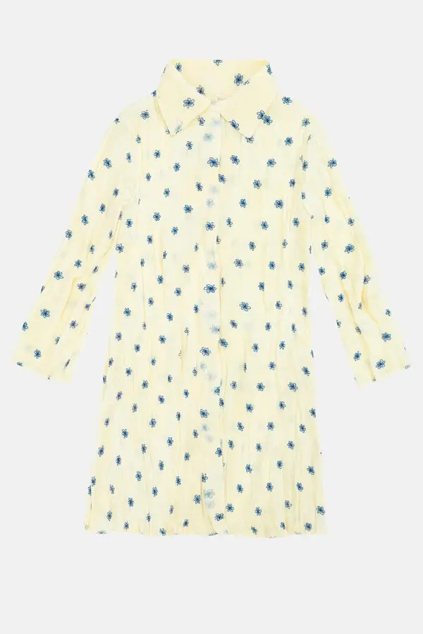 GONGDID DESIGN Pleated Floral-print Midi Dress - Multicolor