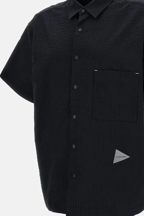 AND WANDER Dry Soft Seersucker Shirt