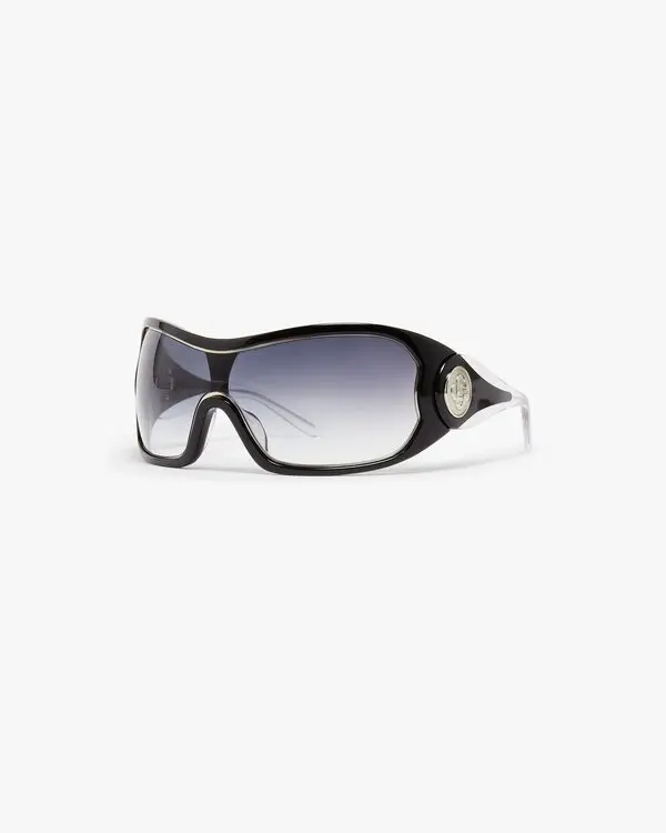 Casablanca Black Outline Shield Sunglasses - Multicolor