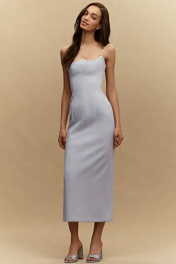 Misha Collection Avatus Crepe Strapless Maxi Dress