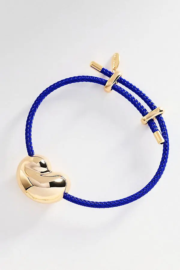 Anthropologie Bean Pendant Cord Bracelet - Blue