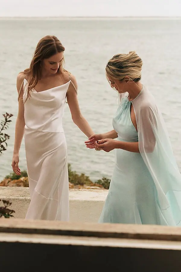 Ila X Gaios Vela Cowl-neck Maxi Dress - White