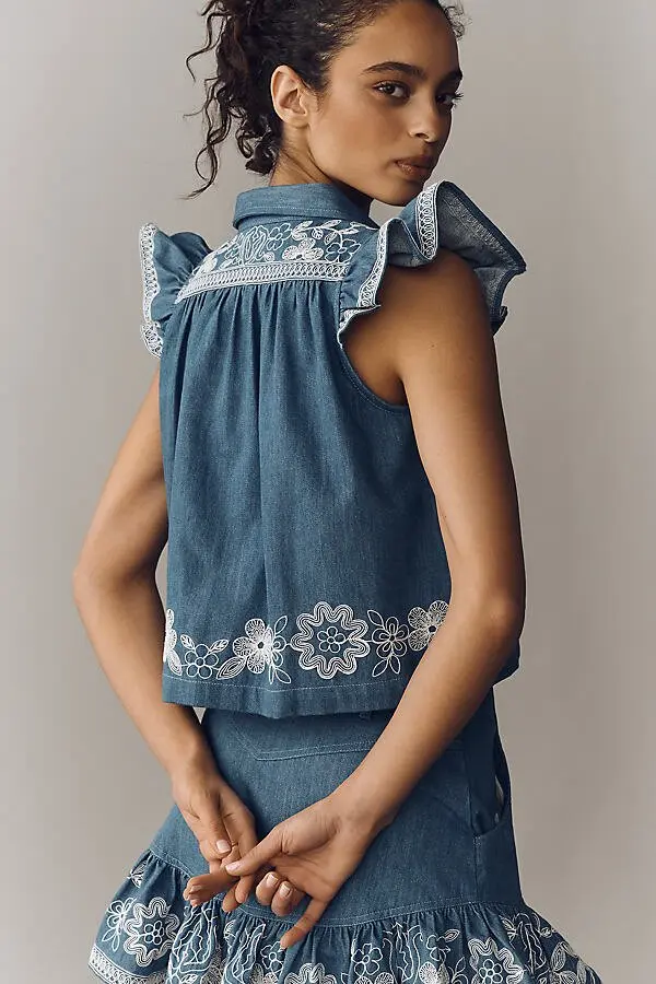 Love The Label Cotton Mika Ruffle Top