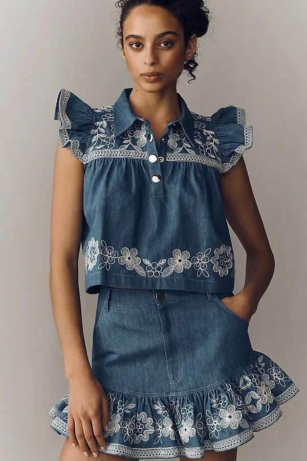 Love The Label Cotton Mika Ruffle Top