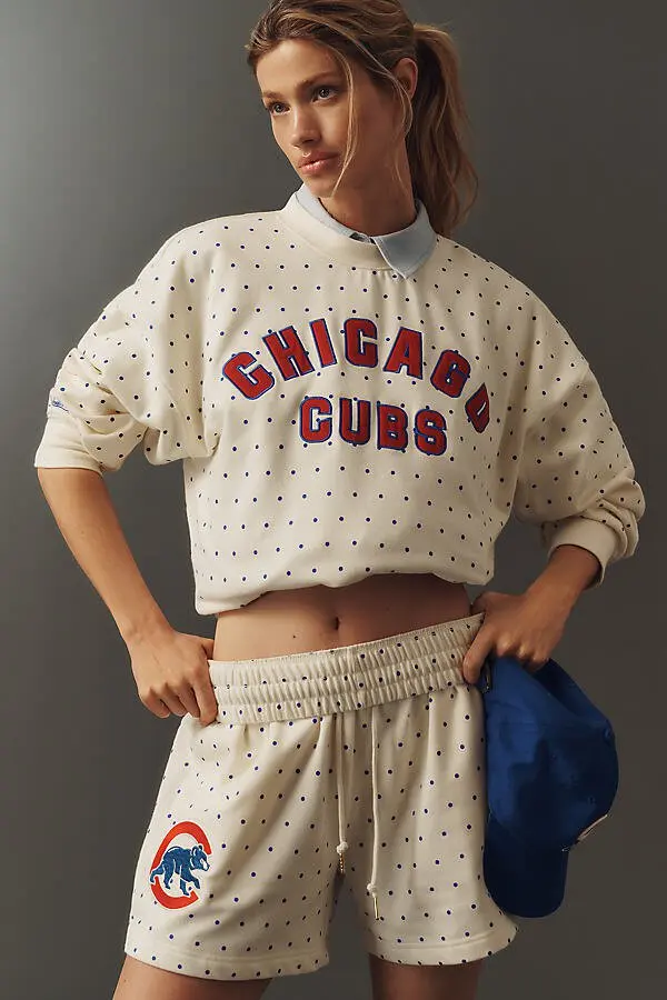 Mitchell & Ness Mlb Long-sleeve Crew-neck Pullover - Cubs