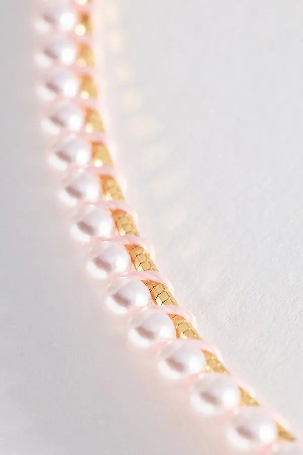 Anthropologie Threaded Pearls Layering Necklace