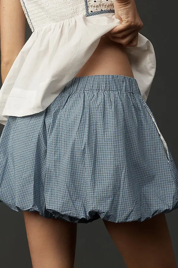 Maeve Cotton Bubble-hem Shorts