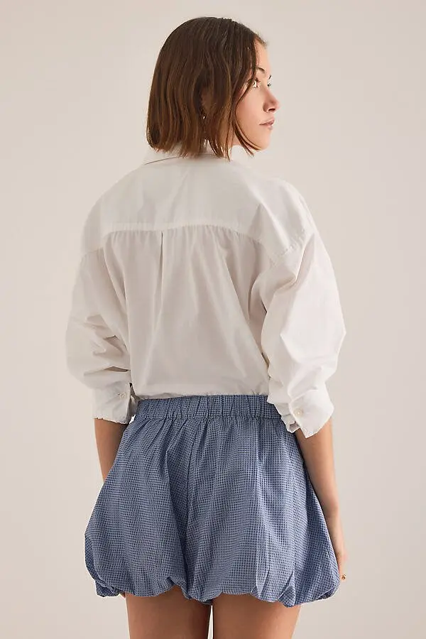 Maeve Cotton Bubble-hem Shorts