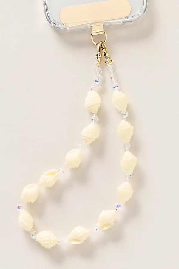 Anthropologie Seashells Beaded Phone Chain - Shell