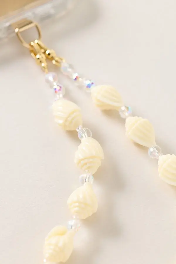 Anthropologie Seashells Beaded Phone Chain