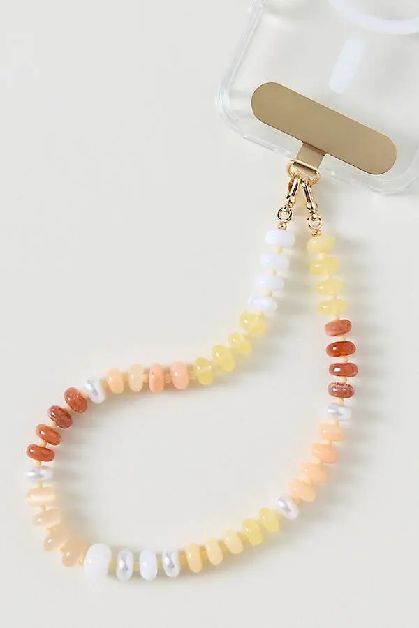 Anthropologie Beaded Phone Chain - Neutral
