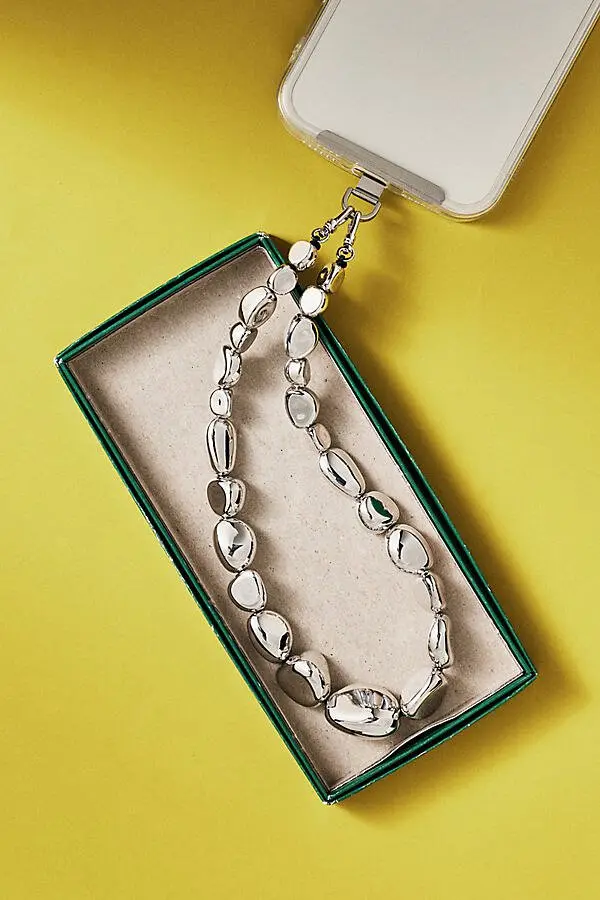 Anthropologie Chunky Phone Chain - Silver
