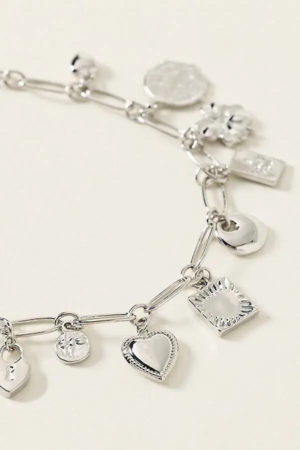 Anthropologie Charm Phone Chain - Silver