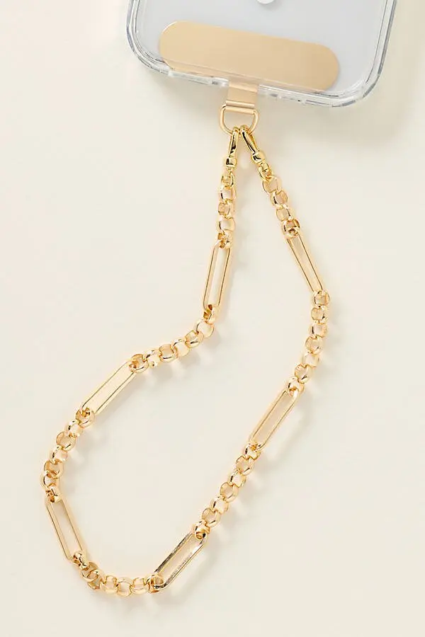 Anthropologie Chain Phone Charm - Gold