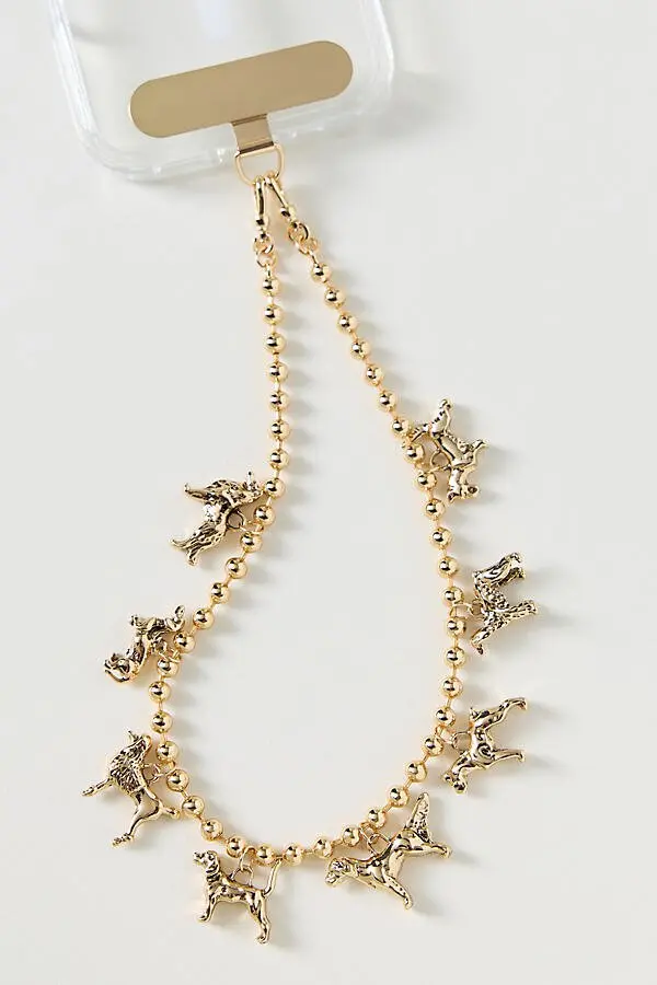 Anthropologie Icon Phone Chain - Gold