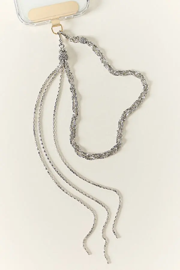 Anthropologie Layered Phone Chain - Silver