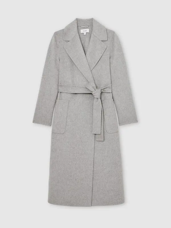 REISS Lucia Wool-blend Double-breasted Coat - Grey