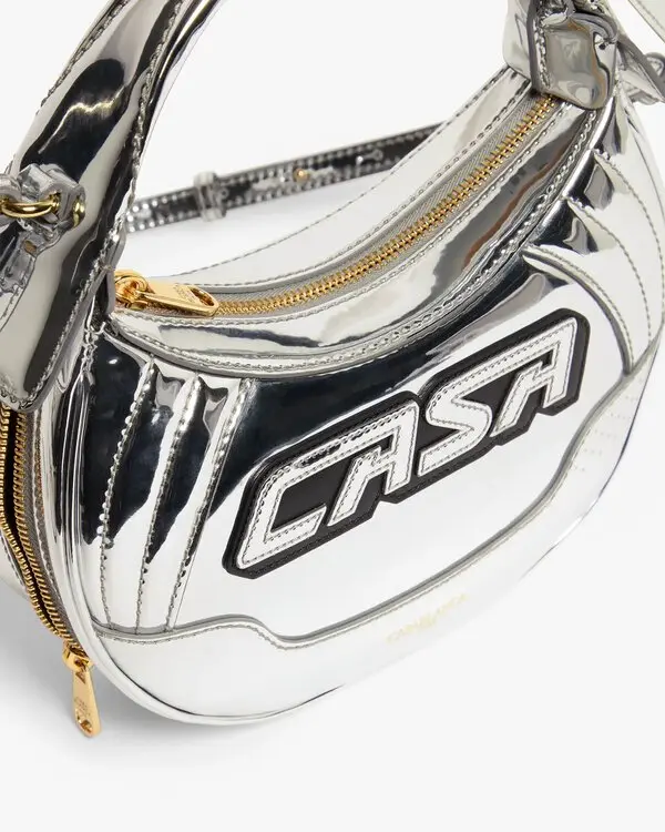 Casablanca Silver Biker Bag