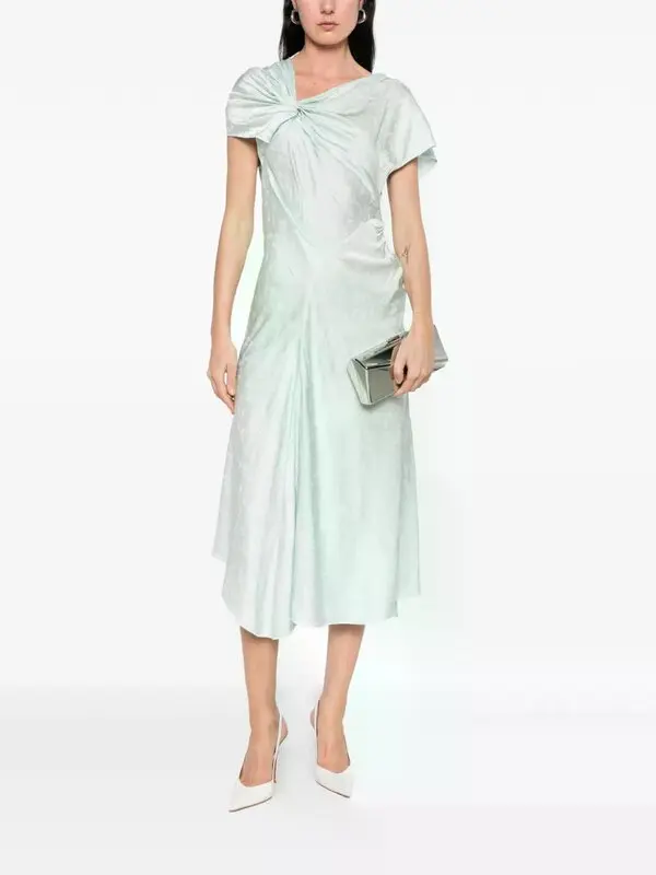 Victoria Beckham Asymmetric Twist Midi Dress