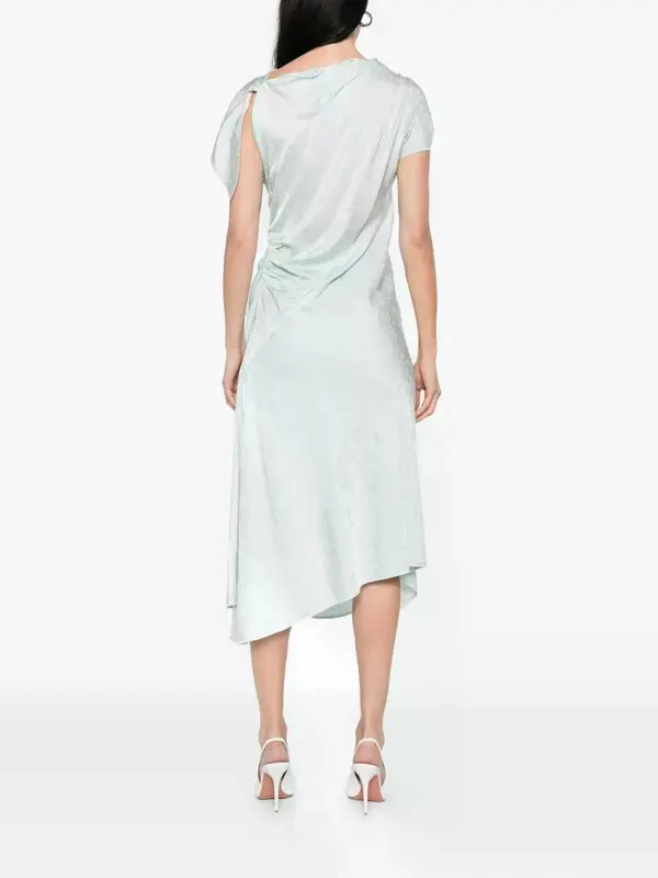Victoria Beckham Asymmetric Twist Midi Dress
