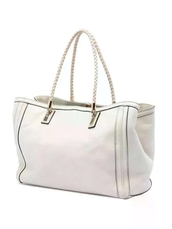 Gucci Leather Bella Tote Bag - White