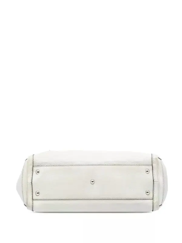 Gucci Leather Bella Tote Bag - White