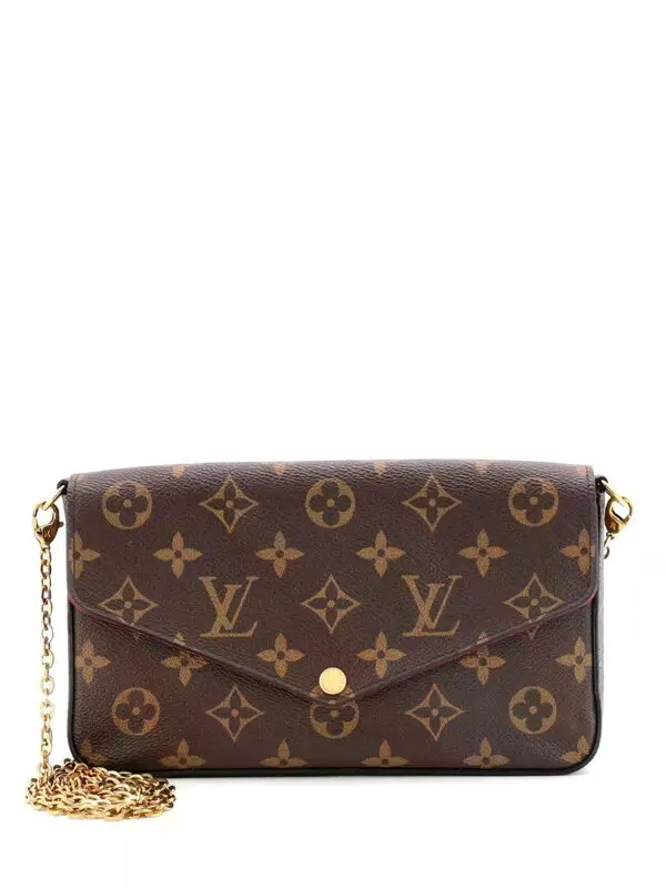 LOUIS VUITTON Felicie Pochette Monogram Canvas Crossbody Bag - Brown