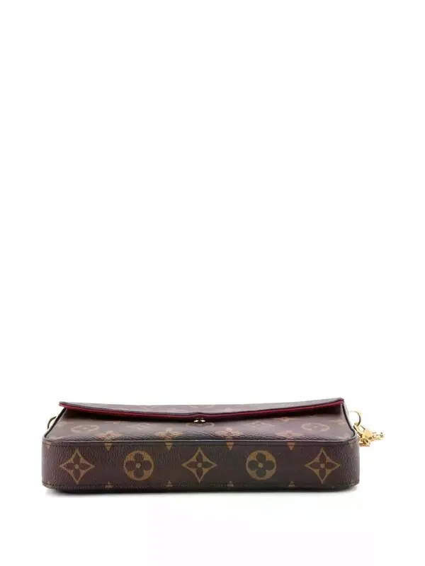 LOUIS VUITTON Felicie Pochette Monogram Canvas Crossbody Bag - Brown