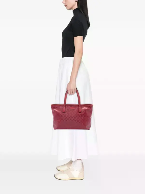 Gucci Medium Gg Imprime Tote - Red