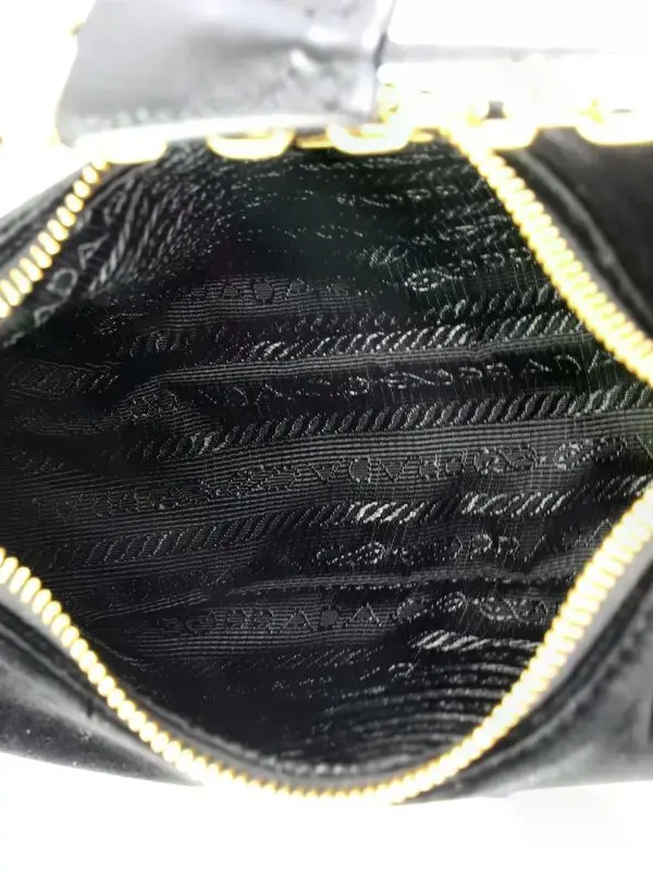 Prada Re-edition Velvet Mini Shoulder Bag - Black