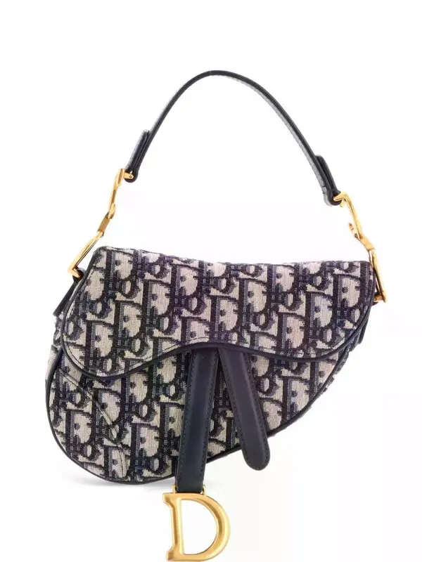 Dior Saddle Handbag Oblique Canvas Mini Shoulder Bag - Blue