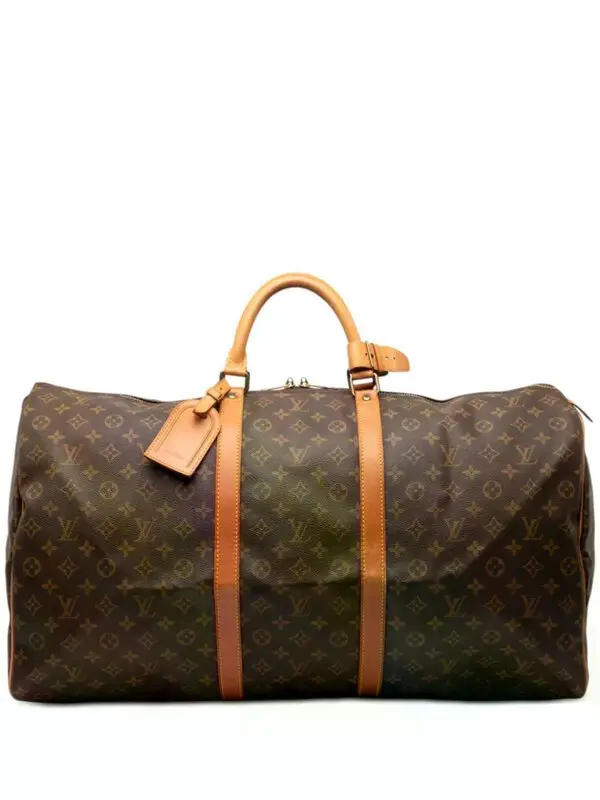 LOUIS VUITTON 1991 Monogram Keepall 60 Travel Bag - Brown