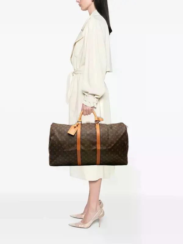 LOUIS VUITTON 1991 Monogram Keepall 60 Travel Bag - Brown