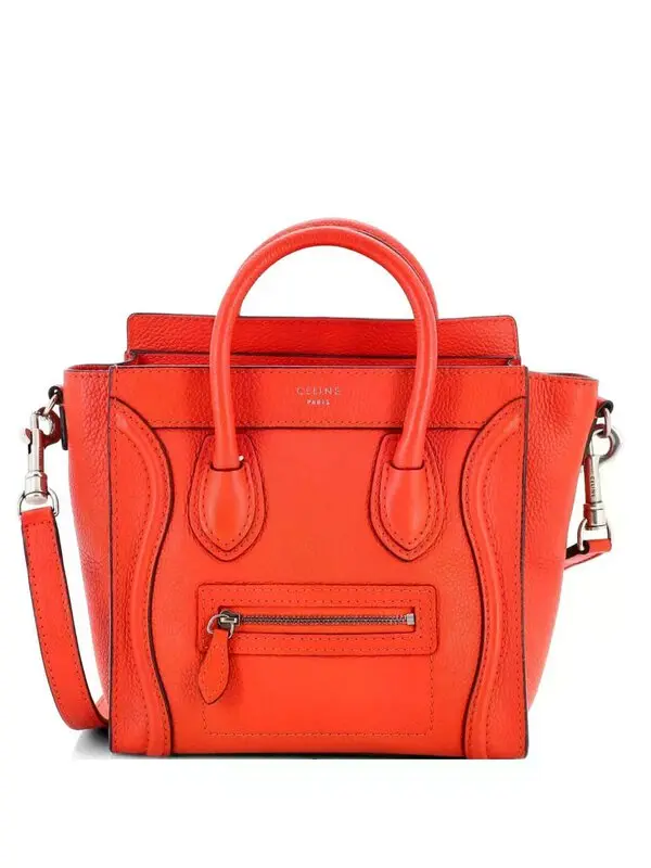 Celine Luggage Nano Crossbody Bag Smooth Leather - Red
