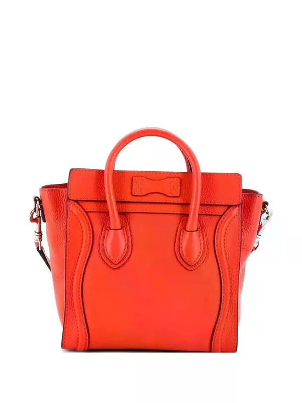 Celine Luggage Nano Crossbody Bag Smooth Leather - Red