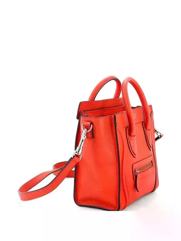 Celine Luggage Nano Crossbody Bag Smooth Leather - Red