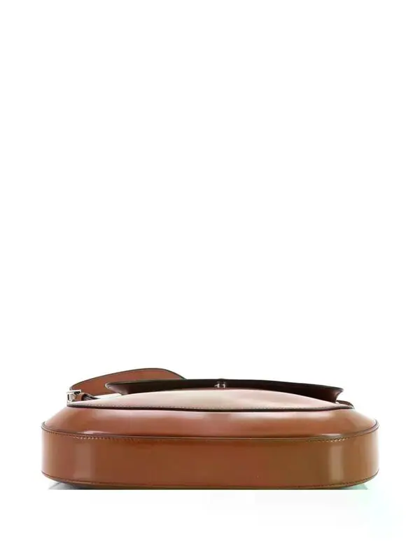 Prada Cleo Flap Spazzolato Leather Large Shoulder Bag - Brown