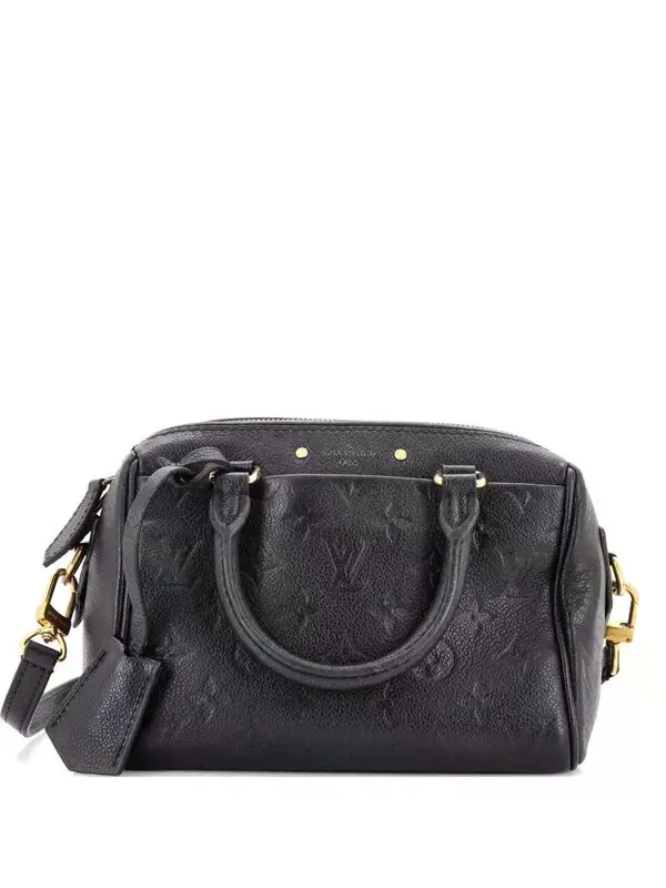 LOUIS VUITTON Speedy Bandouliere Nm 20 Satchel Monogram Empreinte Leather - Black