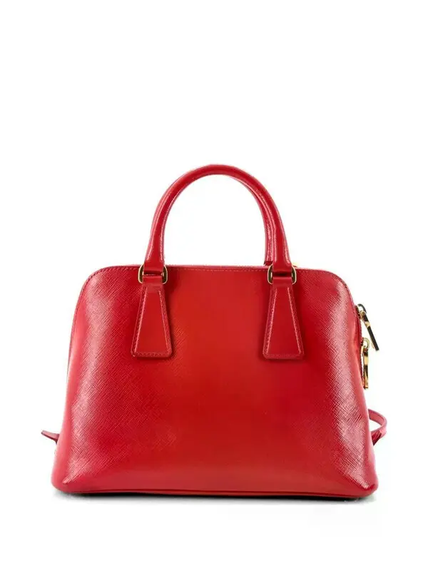 Prada Promenade Bag Vernice Saffiano Leather Small Satchel - Pink