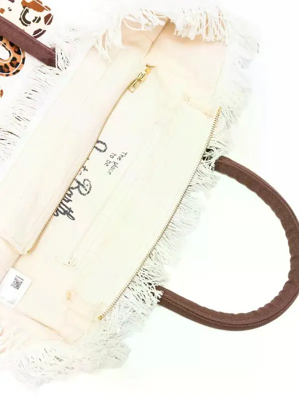 MC2 SAINT BARTH Vanity Fringed Tote - White