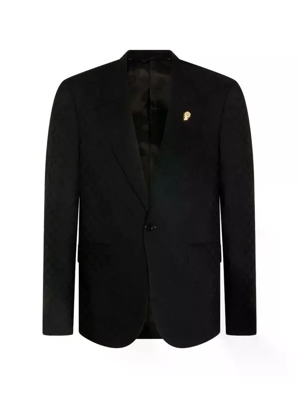 Gucci Single-breasted Gg Wool Blazer