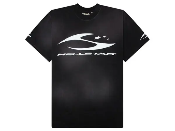 HELLSTAR H Cursive Logo T-shirt - Black