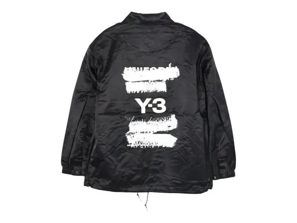 Adidas Y-3 Nylon Cotton Blend Graphic Coach Jacket