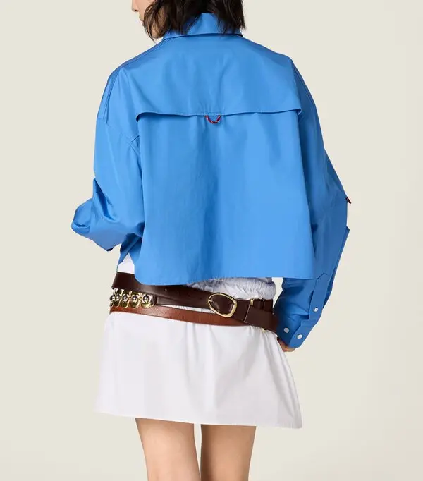 Miu Miu Cotton Flared Mini Skirt