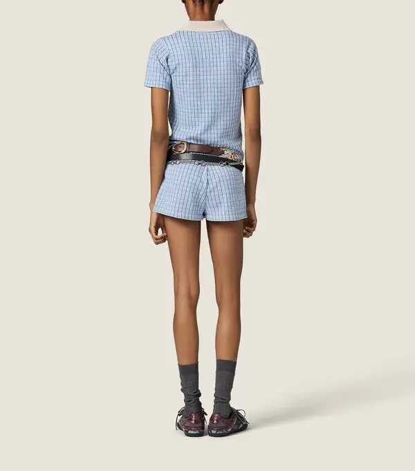 Miu Miu Cashmere-silk Polo Shirt