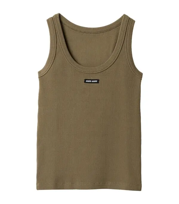 Miu Miu Jersey Tank Top