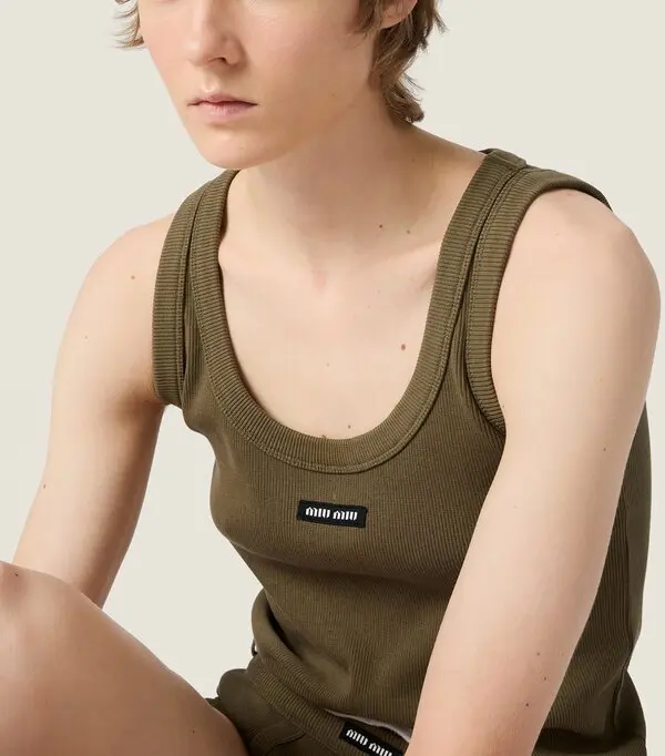 Miu Miu Jersey Tank Top